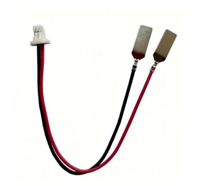 China Wholesale JST 2 Pin White Plastic Connector Wire Harness, Red Black Cable with Rectangular Flat Nickel Tabs for Lithium Battery，Customizable China Manufacturer for sale