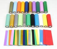 China Global Manufacturing Pre-Cut PVC Heat Shrink Wraps | High Quality 18650/21700/32650/32700/AA/AAA Battery Battery Wraps | Multiple Colors, -40°C~+105°C, OEM Heat Shrinkage Factory for sale