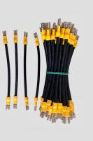 China Pre-Crimped Spade Terminal Wire Harness, 4.0mm² RV Cable with Yellow Heat Shrink Tubing for Industrial Power Wiring Projects | OEM & ODM Available for sale