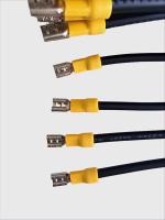 China Pre-Crimped Spade Terminal Wire Harness, 4.0mm² RV Cable with Yellow Heat Shrink Tubing for Industrial Power Wiring Projects | OEM & ODM Available for sale