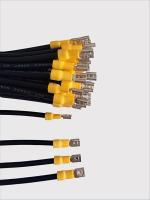 China Pre-Crimped Spade Terminal Wire Harness, 4.0mm² RV Cable with Yellow Heat Shrink Tubing for Industrial Power Wiring Projects | OEM & ODM Available for sale