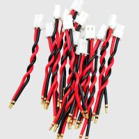 China Bulk Order 2 Pin Twisted Wire Harness | White Connector with Gold Plated Banana Terminals for FPV for sale