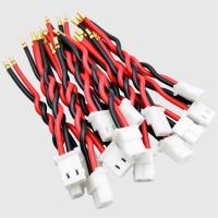China Bulk Order 2 Pin Twisted Wire Harness | White Connector with Gold Plated Banana Terminals for FPV for sale