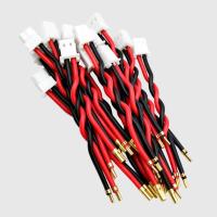 China Bulk Order 2 Pin Twisted Wire Harness | White Connector with Gold Plated Banana Terminals for FPV for sale