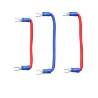 China Custom Double End Spade Fork Terminal with Red Blue Insulated Jumper Wire Harness for Battery for sale