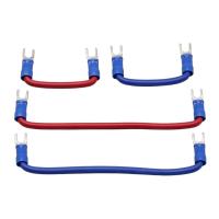 China Custom Double End Spade Fork Terminal with Red Blue Insulated Jumper Wire Harness for Battery for sale