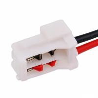 China ODM 2 Pin White Locking Connector Wire | Red Black Cable with Stripped Wire Ends for Sensors for sale