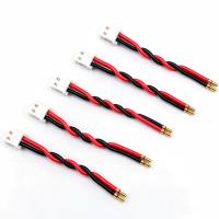 China Bulk Order 2 Pin Twisted Wire Harness | White Connector with Gold Plated Banana Terminals for FPV for sale