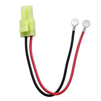 China Custom 2Pin Light Green Connector Wire Harness with Round Metal Tab Terminals for Lithium Battery for sale