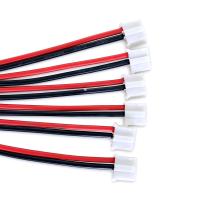 China PH2.0 3P Wire Harness | UL1007 22AWG Red Black Cable Assembly with Tinned Stripped End for Sensors for sale
