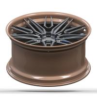 China Gold Polished Center Brushed Face Monoblock Forged Wheels With FEA Anal for sale