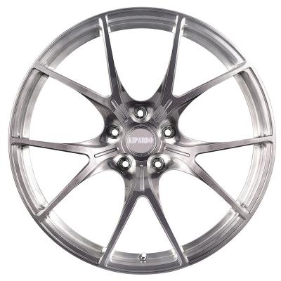 China Ten Spokes Brushed 2 Piece Forged Wheels For Luxury Cars for sale