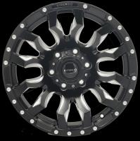 China Black Milled PCD Jante 17 Inch 4x4 Off Road Rims impact resistant for sale