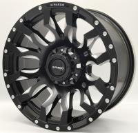China Black Milled PCD Jante 17 Inch 4x4 Off Road Rims impact resistant for sale