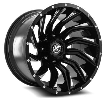 China Aluminum Alloy 6 Hole 4x4 Off Road Rims With Chrome Rivetrs for sale