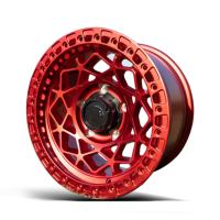 China 16 17 inch 6x139.7 4x4 Offroad Wheels Mesh Design With Chrome Rivets for sale
