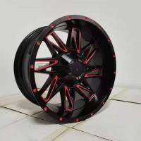 China Matt Black Aluminium Car Alloy Wheel Rims 20 Inch PCD 6x139.7 for sale