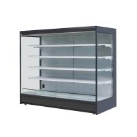 China Commercial Refrigerator Open Chiller with 36 Tube Copper Evaporator, 0.8mm Powder Coated Laminated Board and Tempered Glass for sale