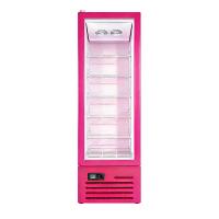 China Retail Drink Display Glass Door Freezer White Black Pink Digital Display Fridge for sale