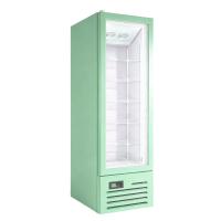 China Fan Cooling Display Glass Door Freezer ISO14001 Large Display Cooler 180 L for sale
