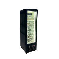 China Single Door Morandi Color Air-Cooled Refrigerated Display Beverage Cooler with Double Tempered Glass for Fresh Drink Storage for sale