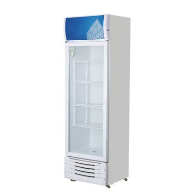 China Commercial Glass Door Freezer with Swing Door Design and 300L Volume for Retail and Food Service for sale