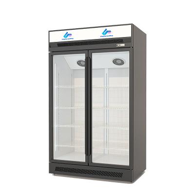 China Luxury Commercial Freezer with Air Cooling, R290a Refrigerant, and Swing Glass Door Design for sale