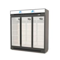 China Commercial Upright Freezer with Air Cooling System and High-Visibility Glass Doors for Supermarket Display Showcase 1450L Volume for sale