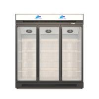China Commercial Upright Freezer with Air Cooling System and High-Visibility Glass Doors for Supermarket Display Showcase 1450L Volume for sale