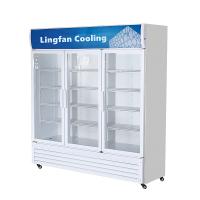 China Commercial Freezer with Static Cooling System Double-Door Access and 650L Volume Glass Door Freezer for sale