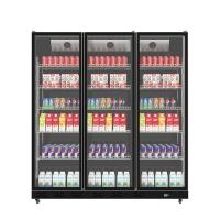 China Commercial Upright Display Freezer with 1350L Capacity Tempering Glass Door and Frost Free Cooling for sale