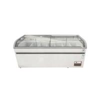 China Ice Cream Island Fridge Freezer 920Ltr Retail Store Sliding Glass Door Freezer for sale