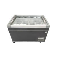China Commercial Deep Freezer with Sliding Glass Door Digital Thermostat and R290a Refrigerant for Ice Cream Display for sale