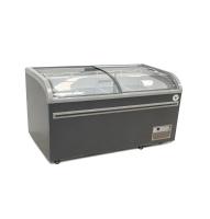 China Commercial Ice Cream Display Freezer with Digital Thermostat 920L Volume and Curved Glass Door for sale