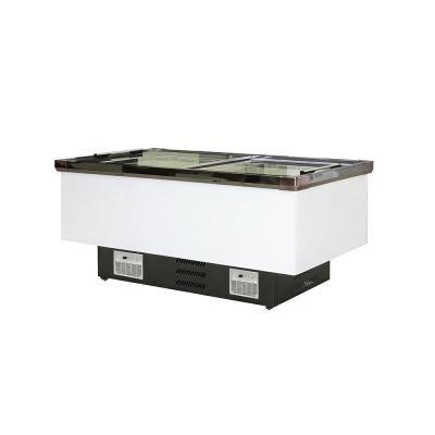 China R290 Island Freezer Refrigerant Sliding Door 1018L Commercial Display Freezer for sale
