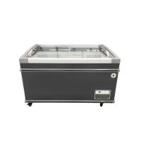 China Commercial Deep Freezer with Sliding Glass Door Digital Thermostat and R290a Refrigerant for Ice Cream Display for sale