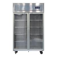 China Commercial Three Door Upright Freezer with Digital Control Dual Temperature and Frost Free for Hotel Kitchen for sale