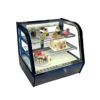 China Auto Defrosting Glass Door Refrigerator Back Sliding Dessert Shops Countertop Cake Fridge for sale