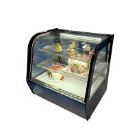 China Auto Defrosting Glass Door Refrigerator Back Sliding Dessert Shops Countertop Cake Fridge for sale
