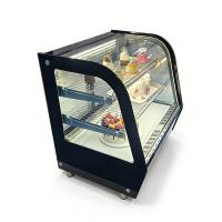 China Auto Defrosting Glass Door Refrigerator Back Sliding Dessert Shops Countertop Cake Fridge for sale