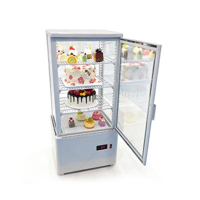 China Double Layer Bakery Showcase with Straight Glass and Low Maintenance Cake Display Refrigerator for sale