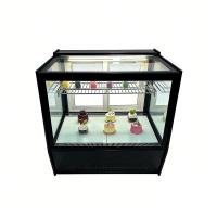 China R290a Black Glass Fridge Freezer Cake Display Cabinet Countertop Type Full View for sale