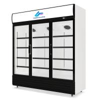 China Triple Glass Door Commercial Upright Refrigerator with 1050L Volume and Static Cooling System for sale