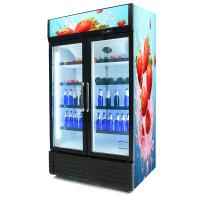 China R290a Refrigerant Glass Door Refrigerator with 530 Liter Volume and high-quality Cooling System for sale