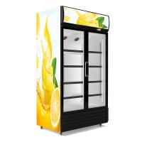 China 650 Liter Capacity Glass Door Refrigerator with Digital Controller and Convenient Wheels for Easy Movement for sale