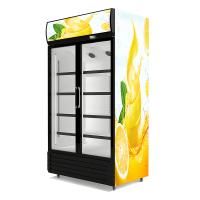 China 650 Liter Capacity Glass Door Refrigerator with Digital Controller and Convenient Wheels for Easy Movement for sale
