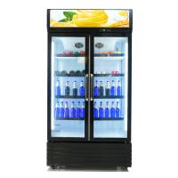 China 650 Liter Capacity Glass Door Refrigerator with Digital Controller and Convenient Wheels for Easy Movement for sale