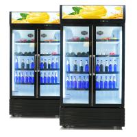 China 650 Liter Capacity Glass Door Refrigerator with Digital Controller and Convenient Wheels for Easy Movement for sale