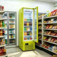 China Adjustable Shelves Beverage Merchandiser Cooler High Visibility 180L For Easy Product for sale