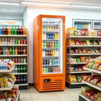 China 1600mm Display Glass Door Freezer Fan Cooling 180L Presentation Led Display Fridge for sale